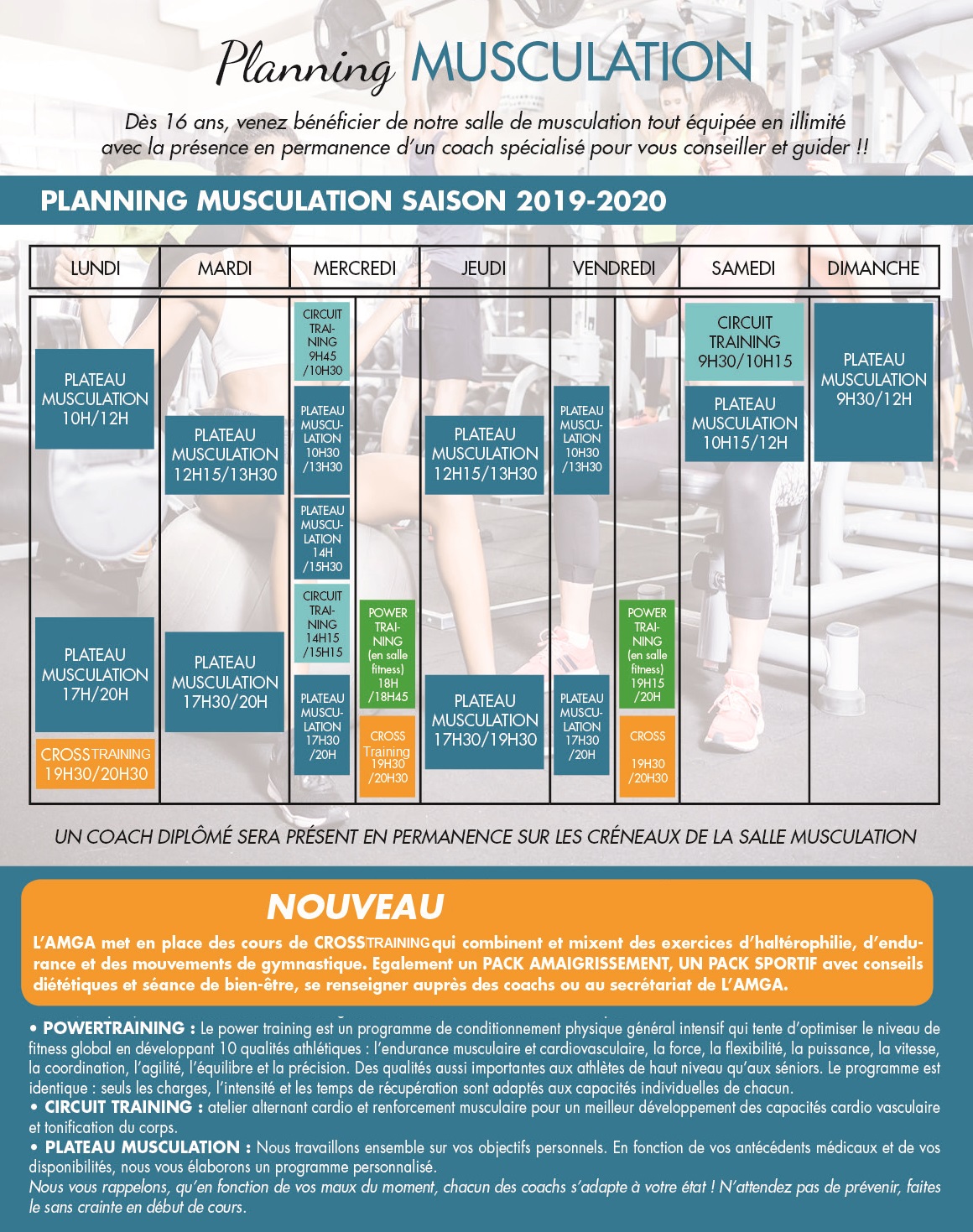 Le nouveau Planning Muscu est arrivé